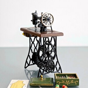 Vintage Dollhouse Miniature Diorama Home Appliance Sewing Machine With ...