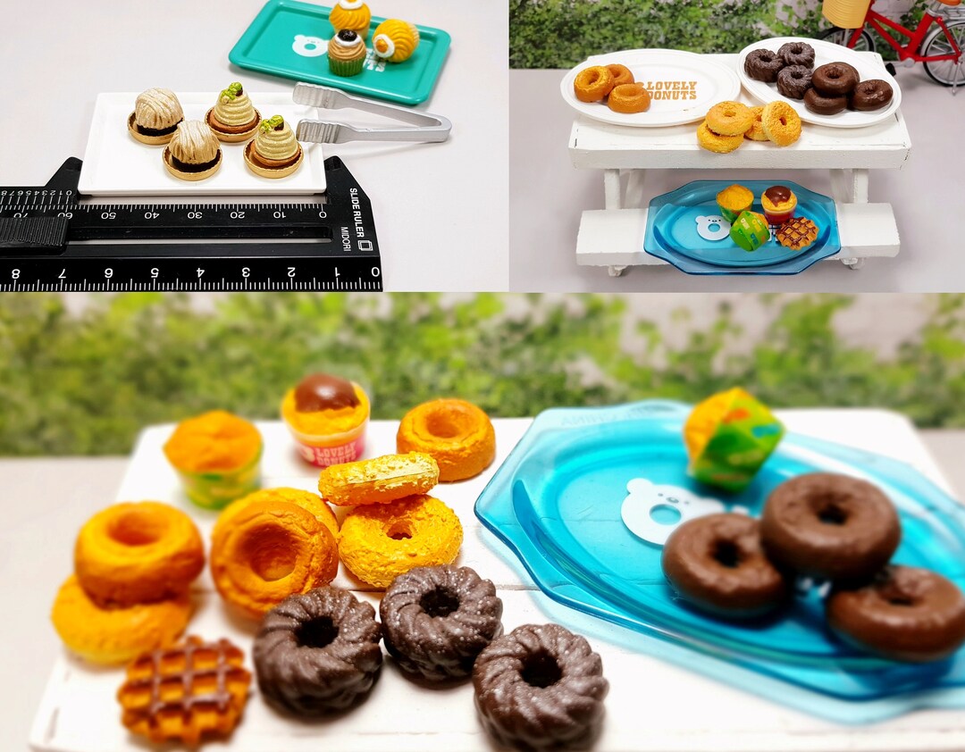 1/6 Scale Re-ment Size Megahouse Dollhouse Miniature Donuts, Tiny ...