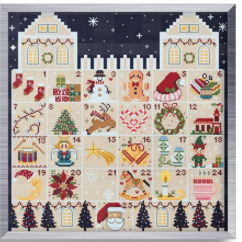 Christmas Advent Calendar Cross Stitch Pattern Winter Advent - Etsy
