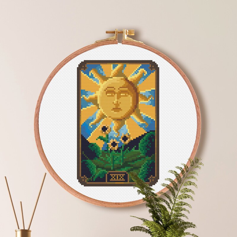 Sun Cross Stitch - Etsy