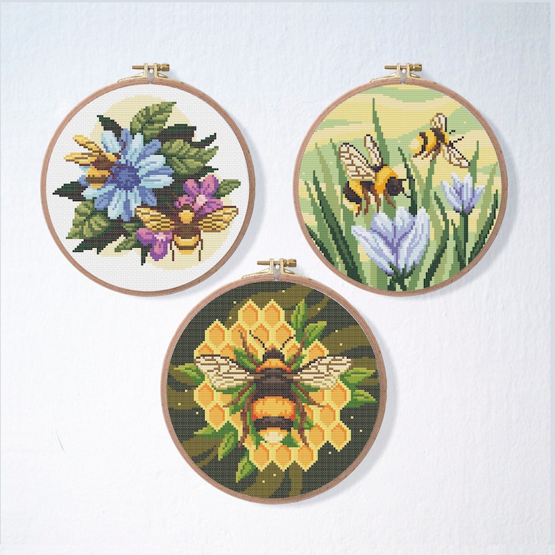 Bee Cross Stitch Pattern - Etsy