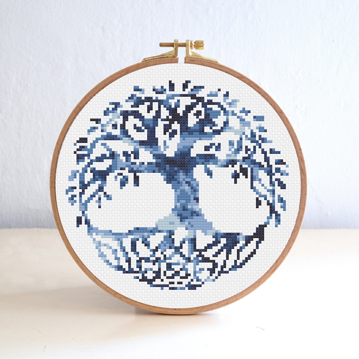 Celtic Tree of Life Cross Stitch Pattern Watercolor Cross - Etsy Denmark