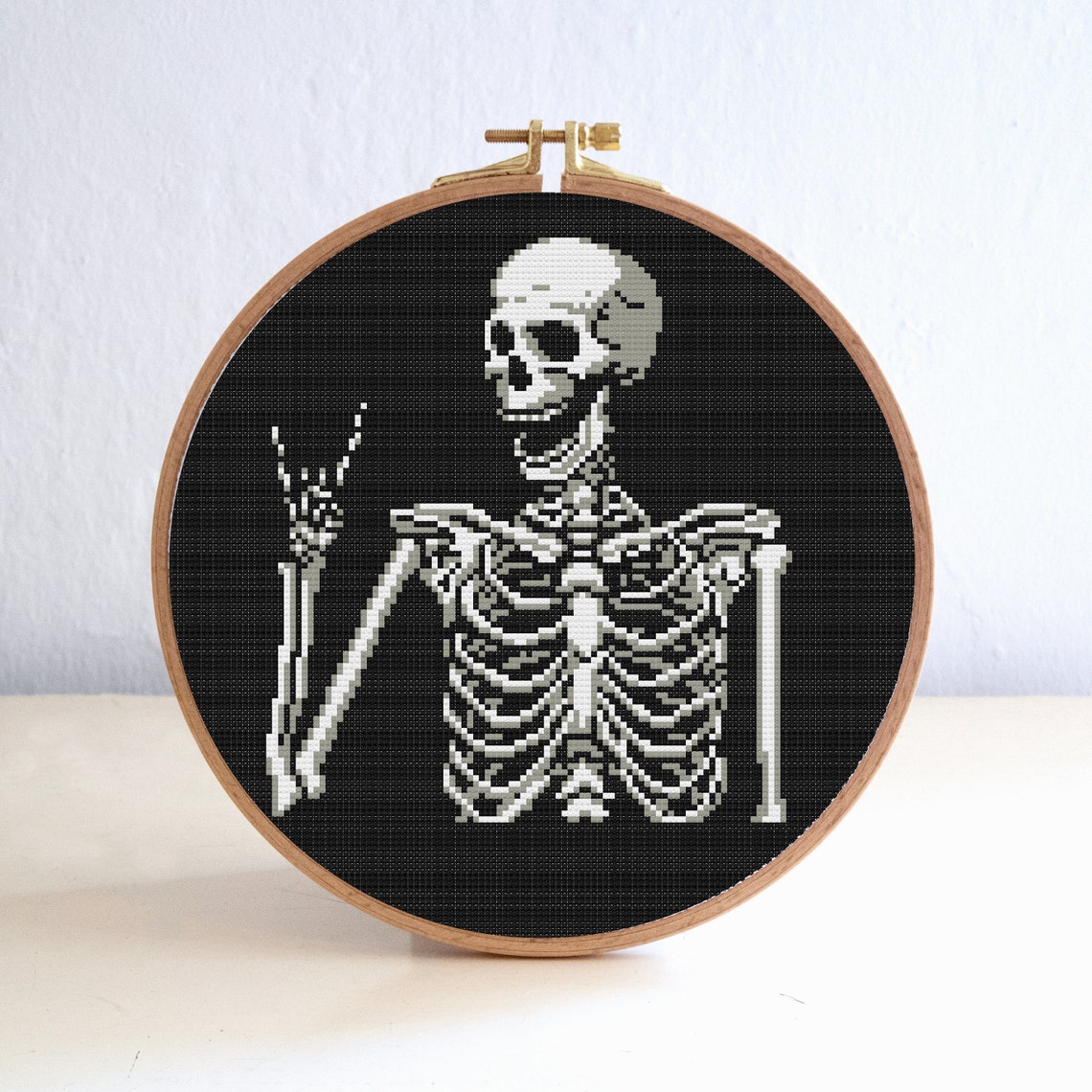 Funny Skeleton Cross Stitch Pattern Set Skull Goth Cross - Etsy