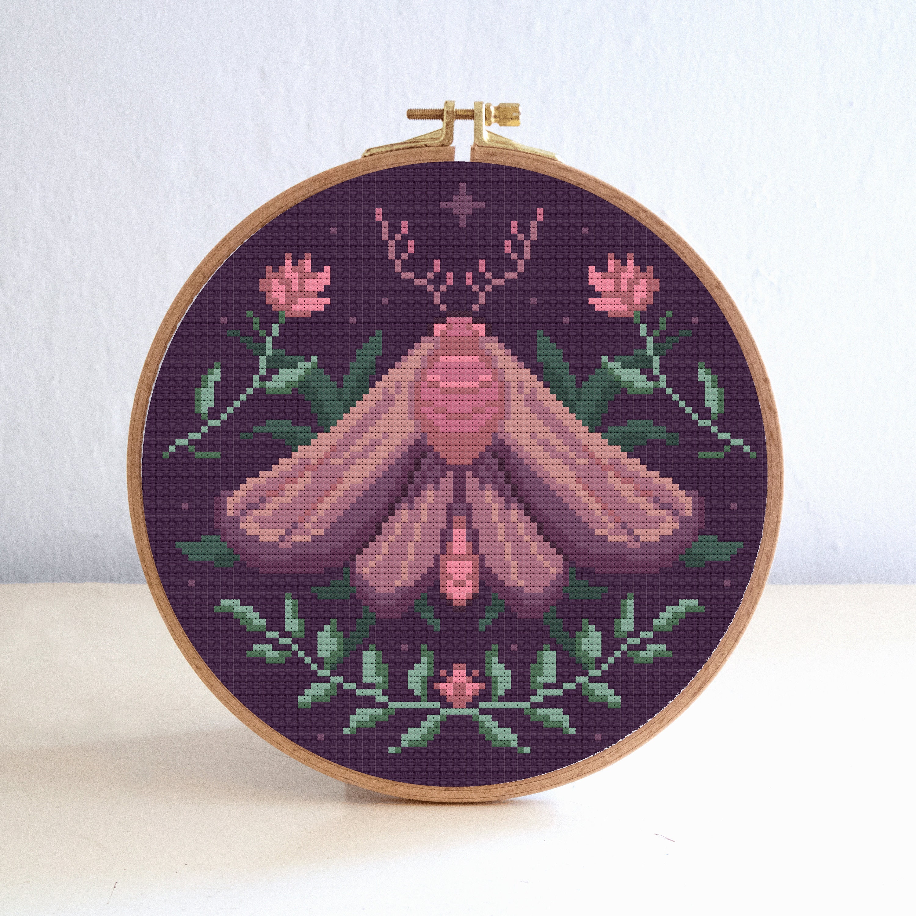 Moth Cross Stitch Pattern Set , Animal Cross Stitch Pattern Bundle ...