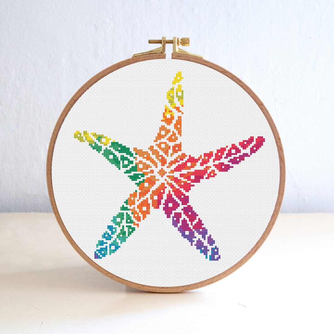 Sea Star Cross Stitch Pattern , Beach Ocean Cross Stitch Pattern ...
