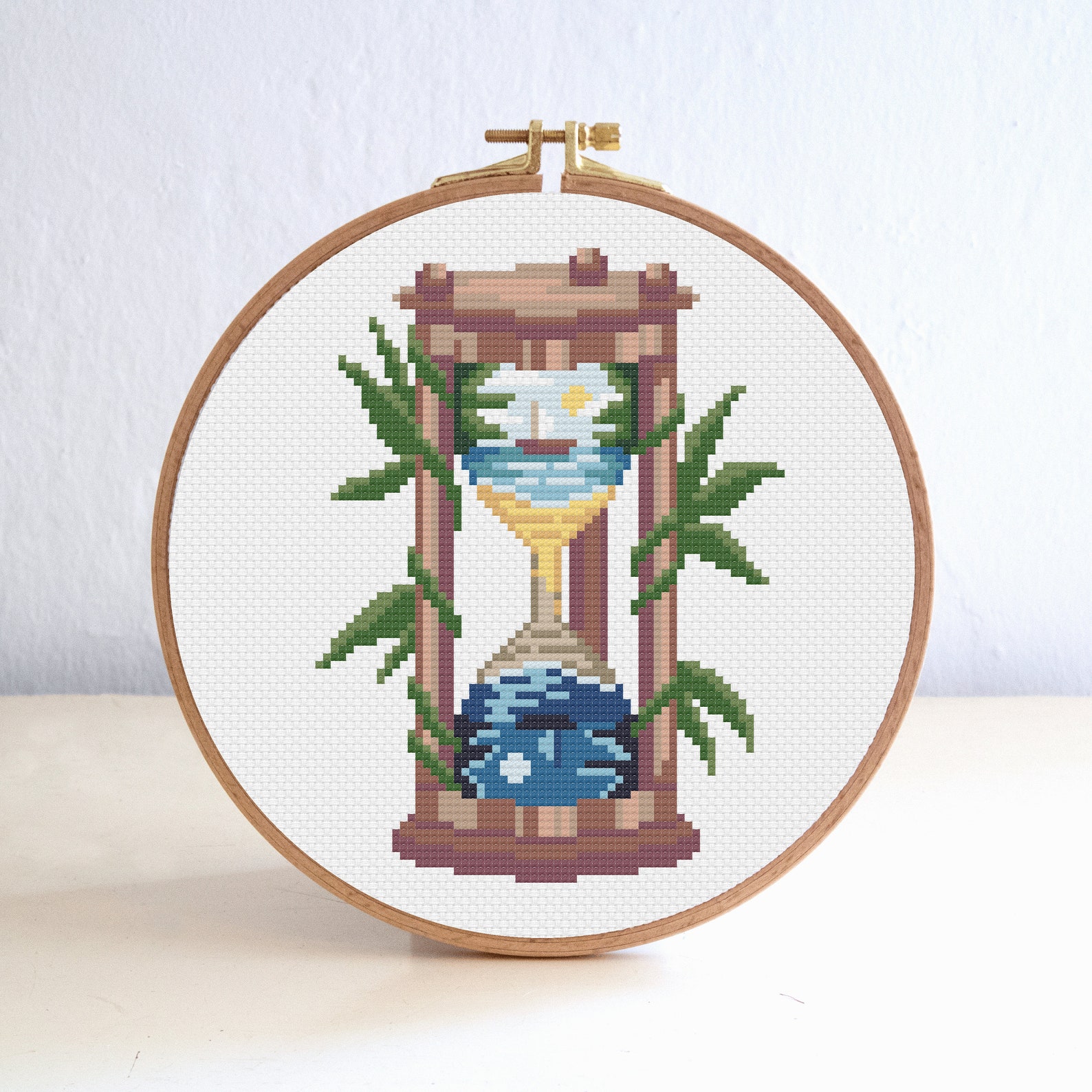 Nature Hourglass Cross Stitch Pattern Set Waterfall Cross - Etsy