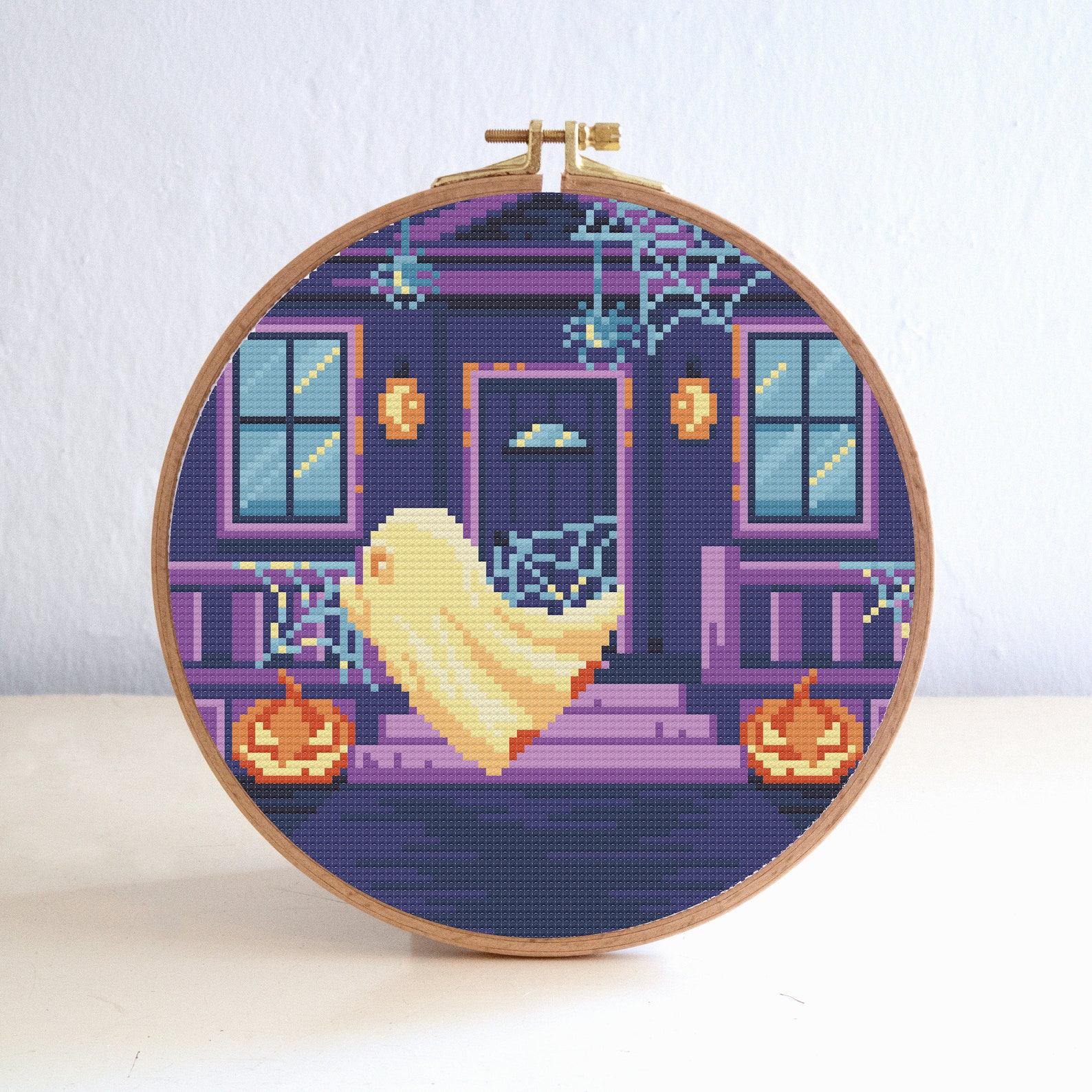 Cute Halloween Ghosts Cross Stitch Pattern Set of 5 Cute - Etsy