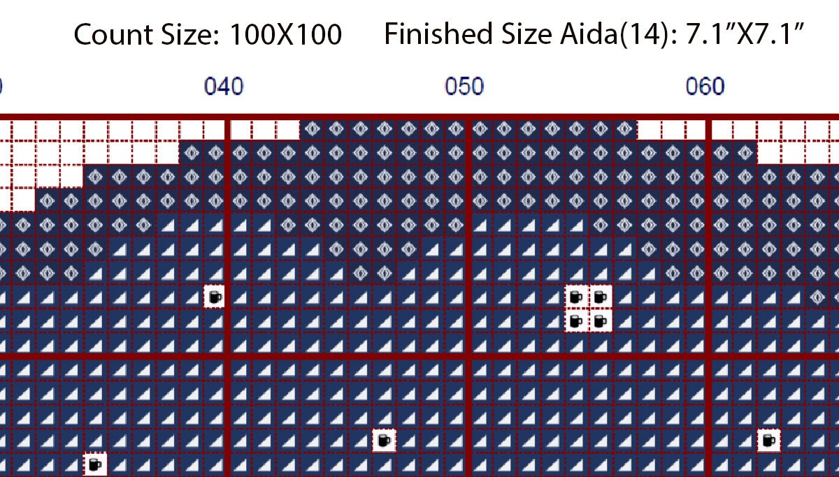 Mountain Cross Stitch Pattern Easy Trees Landscape Nature - Etsy