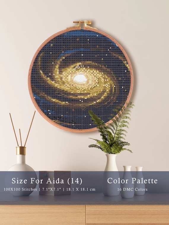 Galaxy Vortex Cross Stitch Pattern Space Cross Stitch - Etsy
