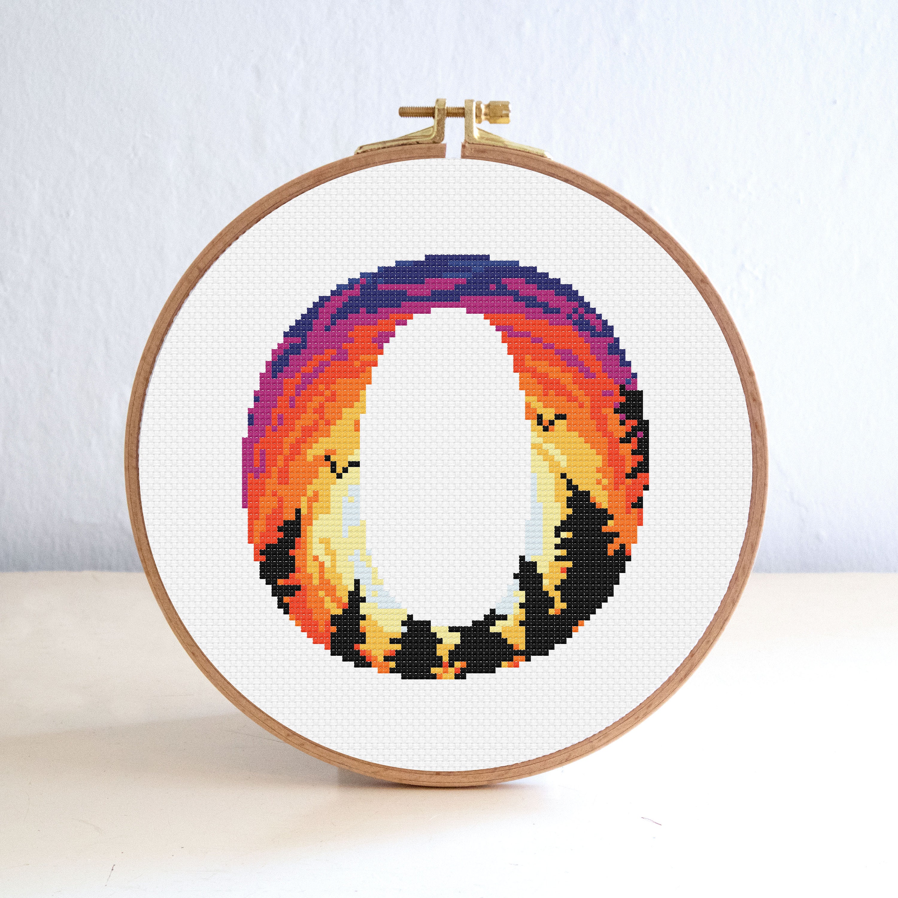 O Monogram Cross Stitch Pattern Alphabet Initial Letter - Etsy