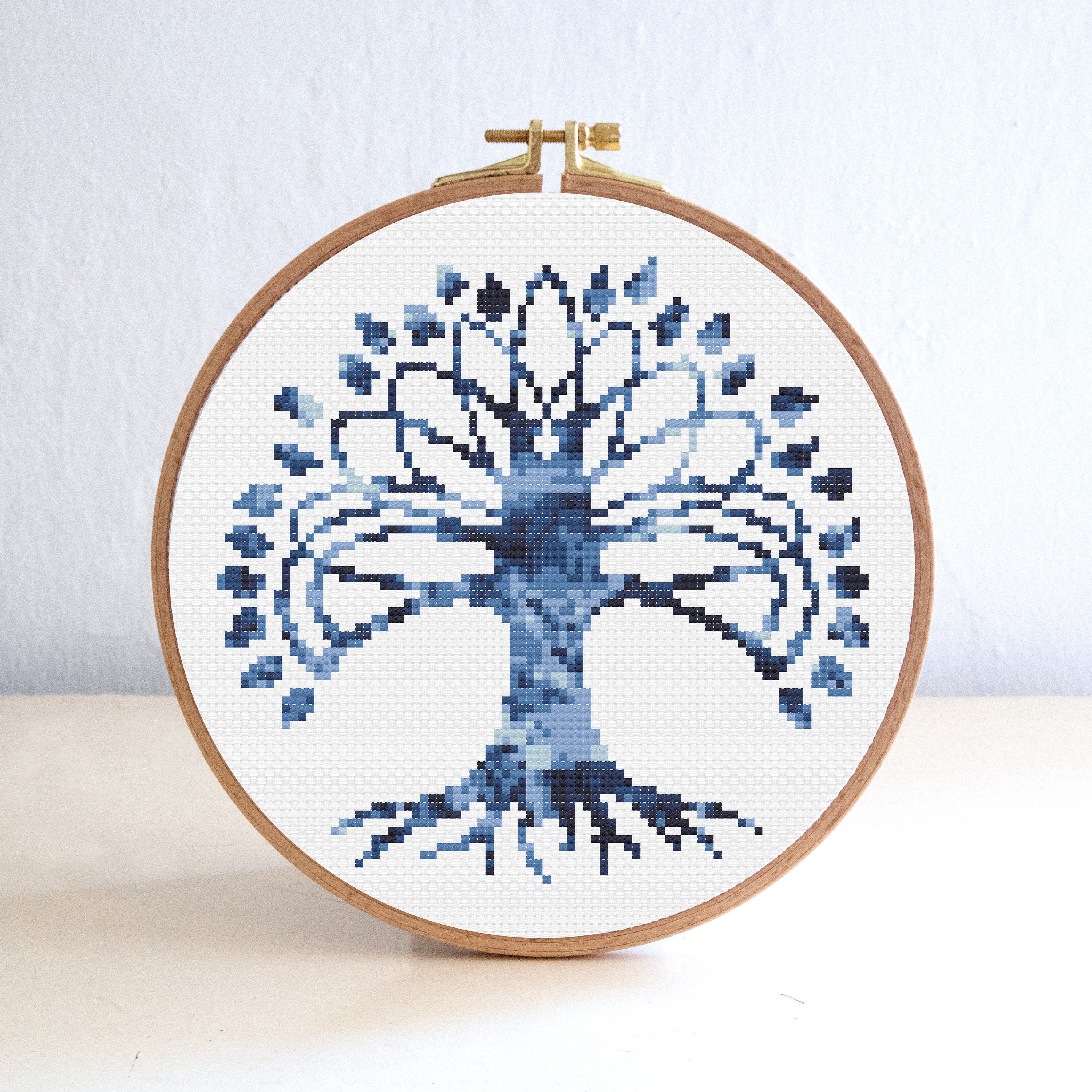 Celtic Tree of Life Cross Stitch Pattern Watercolor Cross | Etsy