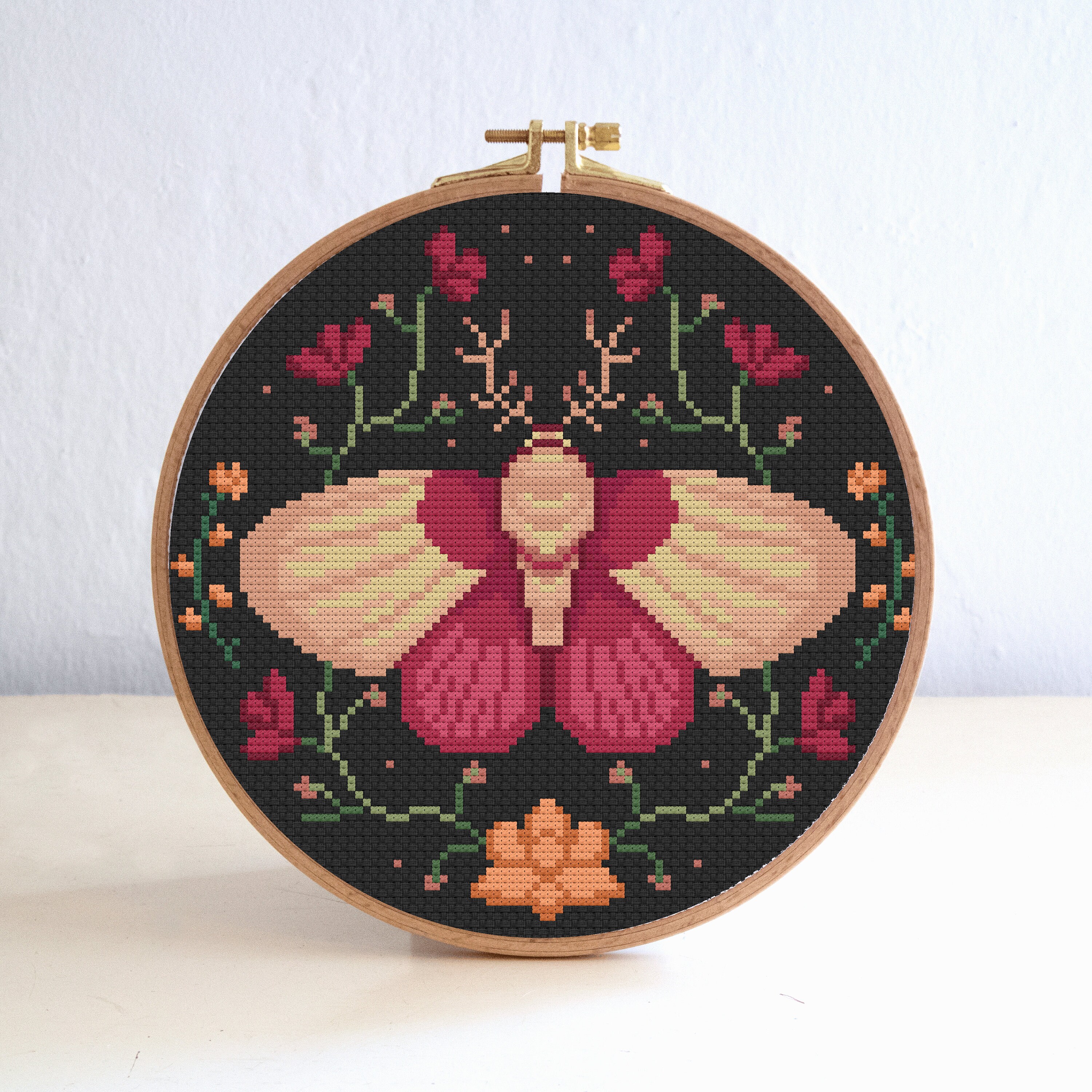 Moth Cross Stitch Pattern Set , Animal Cross Stitch Pattern Bundle ...