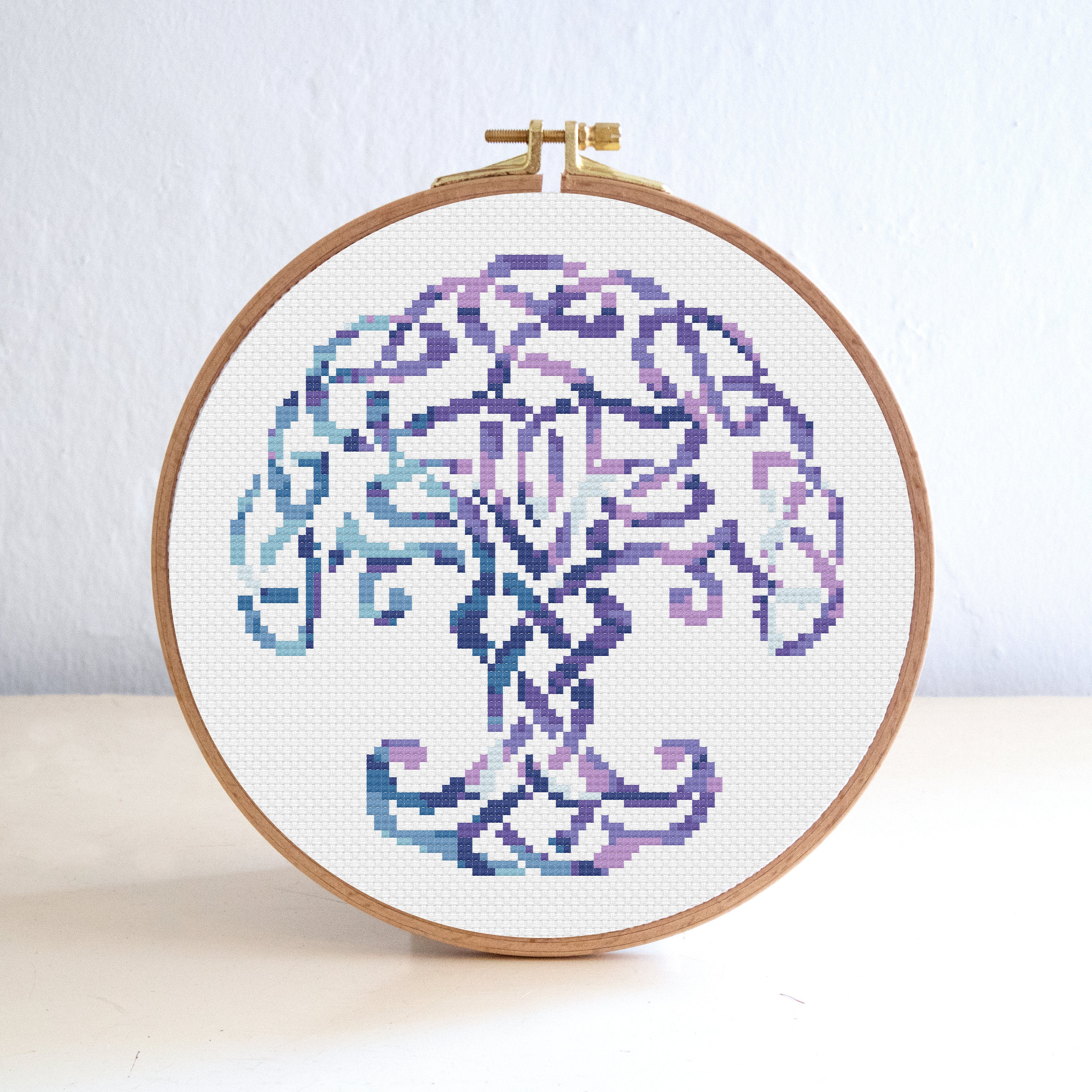 Celtic Tree Of Life Cross Stitch Pattern Watercolor Cross | Etsy