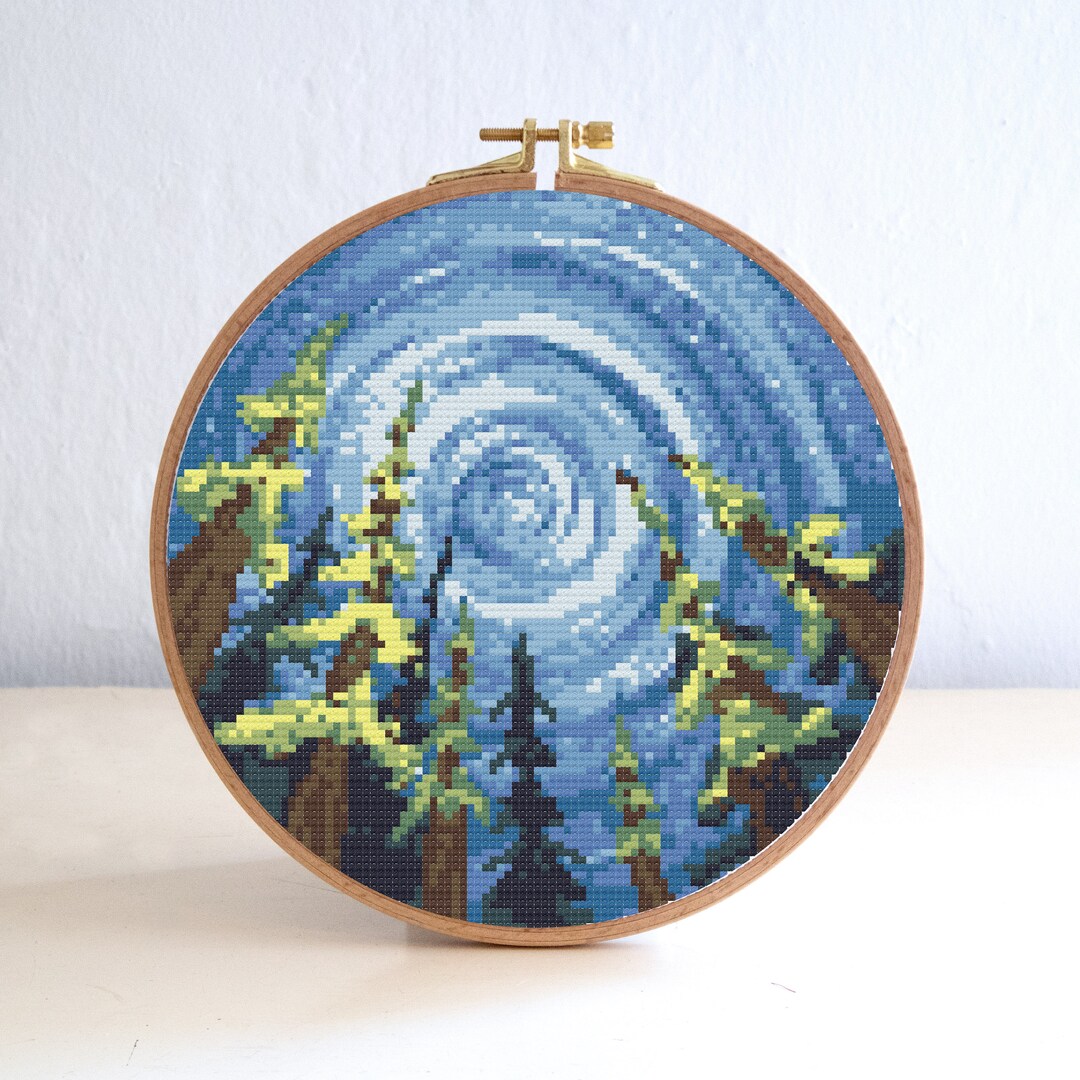 Forest Cross Stitch Pattern, Trees Cross Stitch Pattern , Nature ...