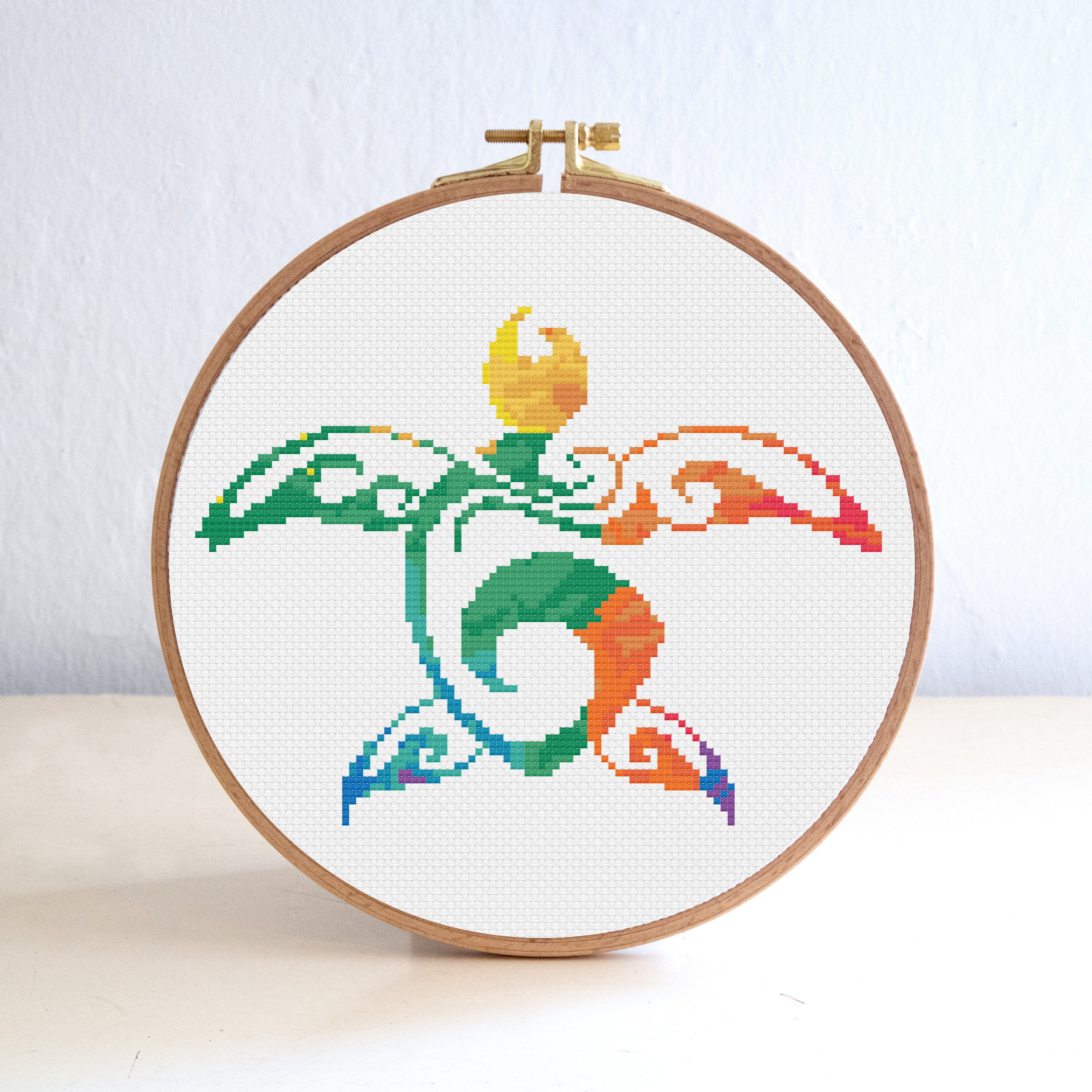 Turtle Silhouette Cross Stitch Pattern Watercolor Cross | Etsy