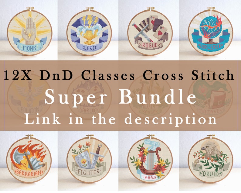 Barbarian Class Cross Stitch Pattern Game RPG Cross Stitch | Etsy