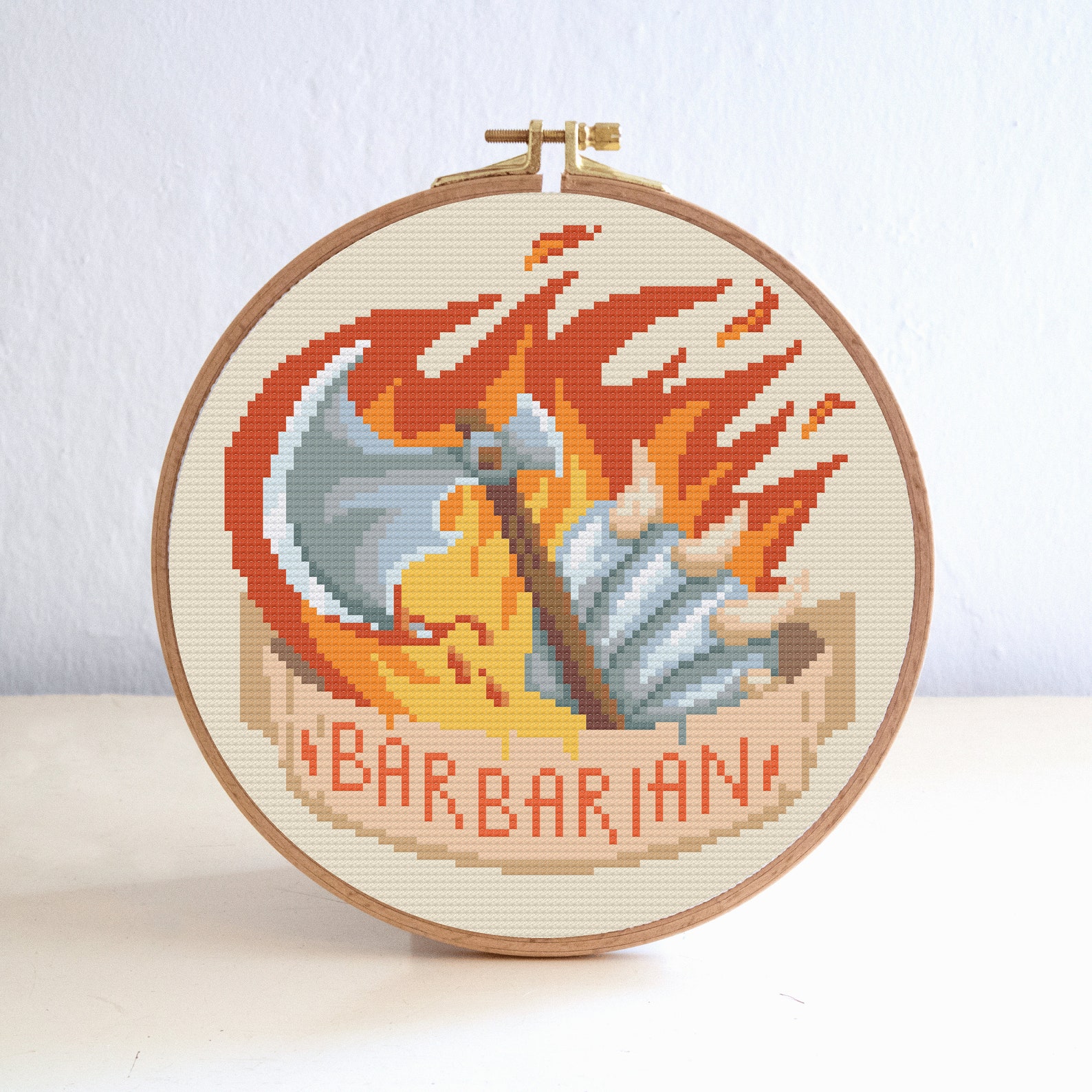 Barbarian Class Cross Stitch Pattern Game RPG Cross Stitch - Etsy
