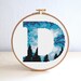 D Monogram Cross Stitch Pattern Alphabet Initial Letter - Etsy