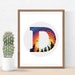 D Monogram Cross Stitch Pattern , Alphabet Initial Letter Cross Stitch ...