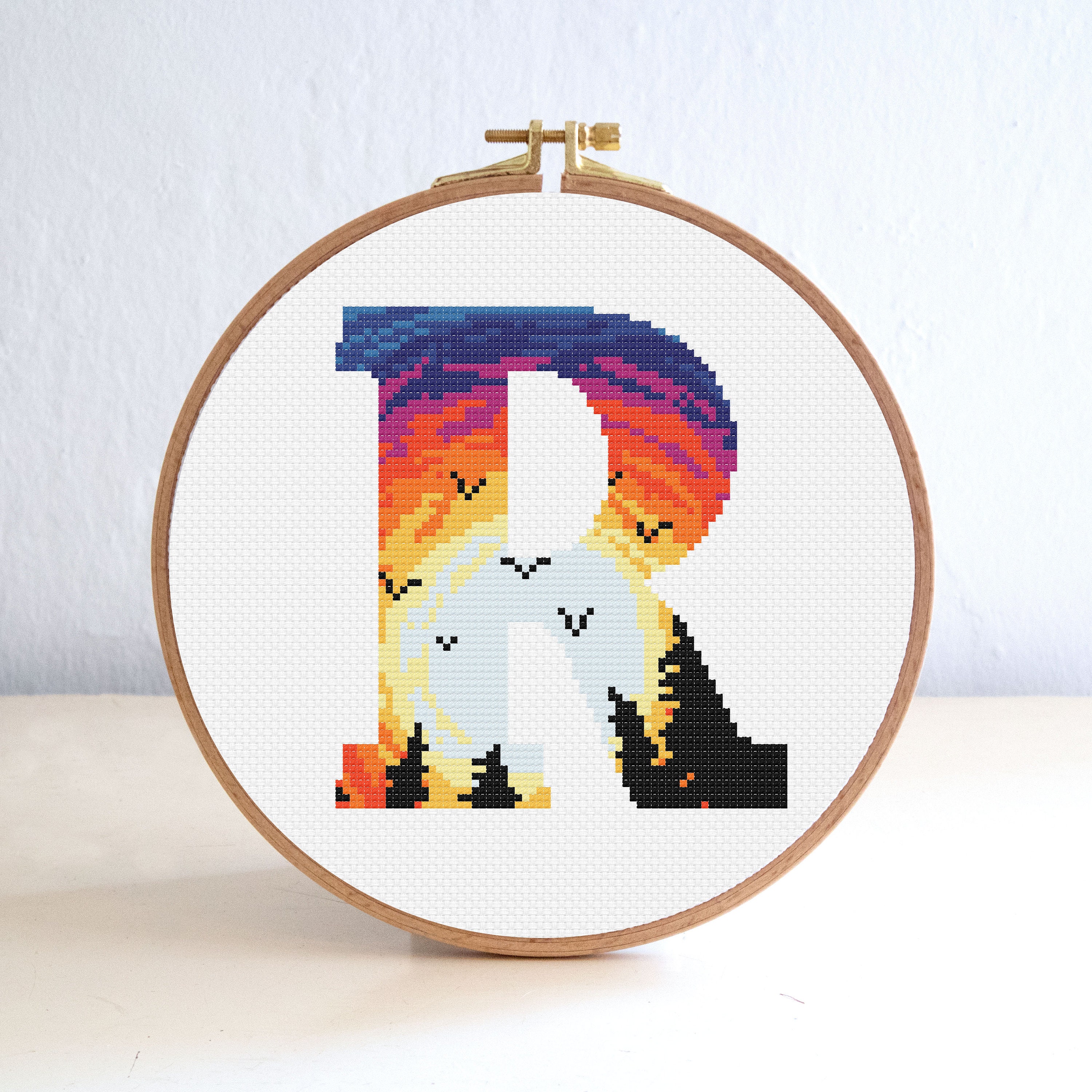 R Monogram Cross Stitch Pattern Alphabet Initial Letter | Etsy