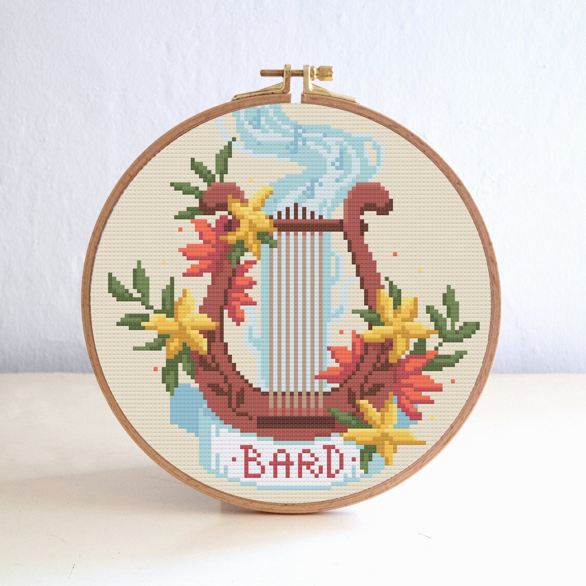 Bard Class Cross Stitch Pattern Game RPG Cross Stitch Dnd - Etsy