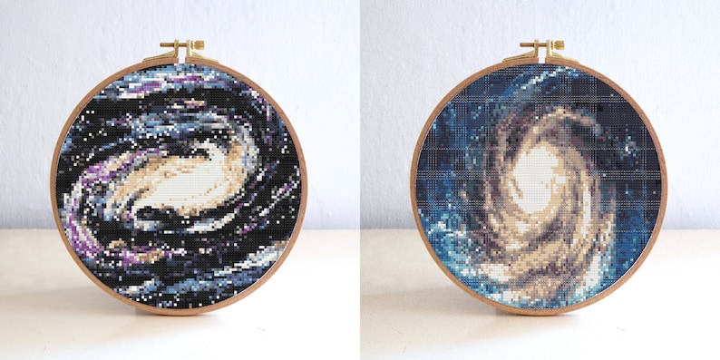 10 Galaxy Cross Stitch Pattern Set Space Vortex Cross Stitch - Etsy