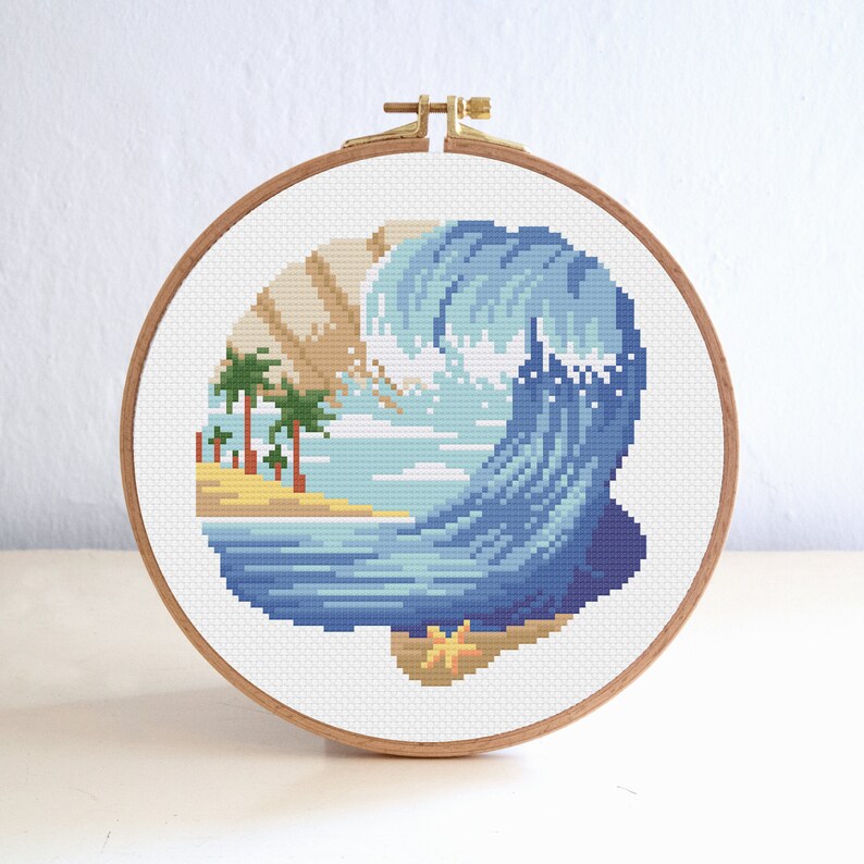 Sea Shell Cross Stitch Pattern Set Beach Cross Stitch - Etsy