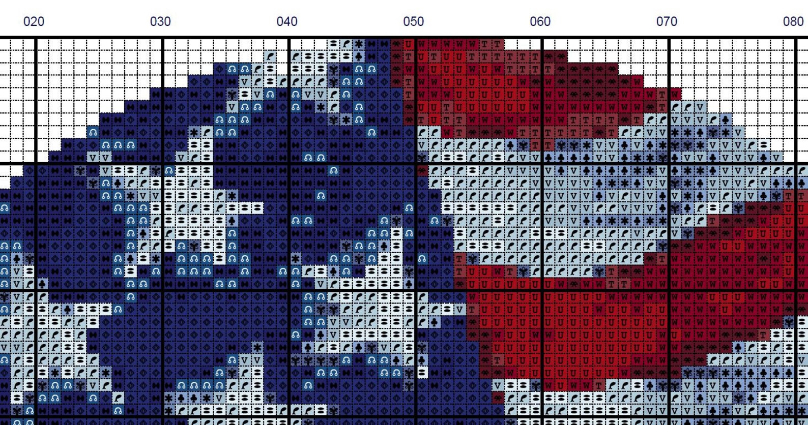 USA Flag Cross Stitch Pattern United States Flag Cross - Etsy