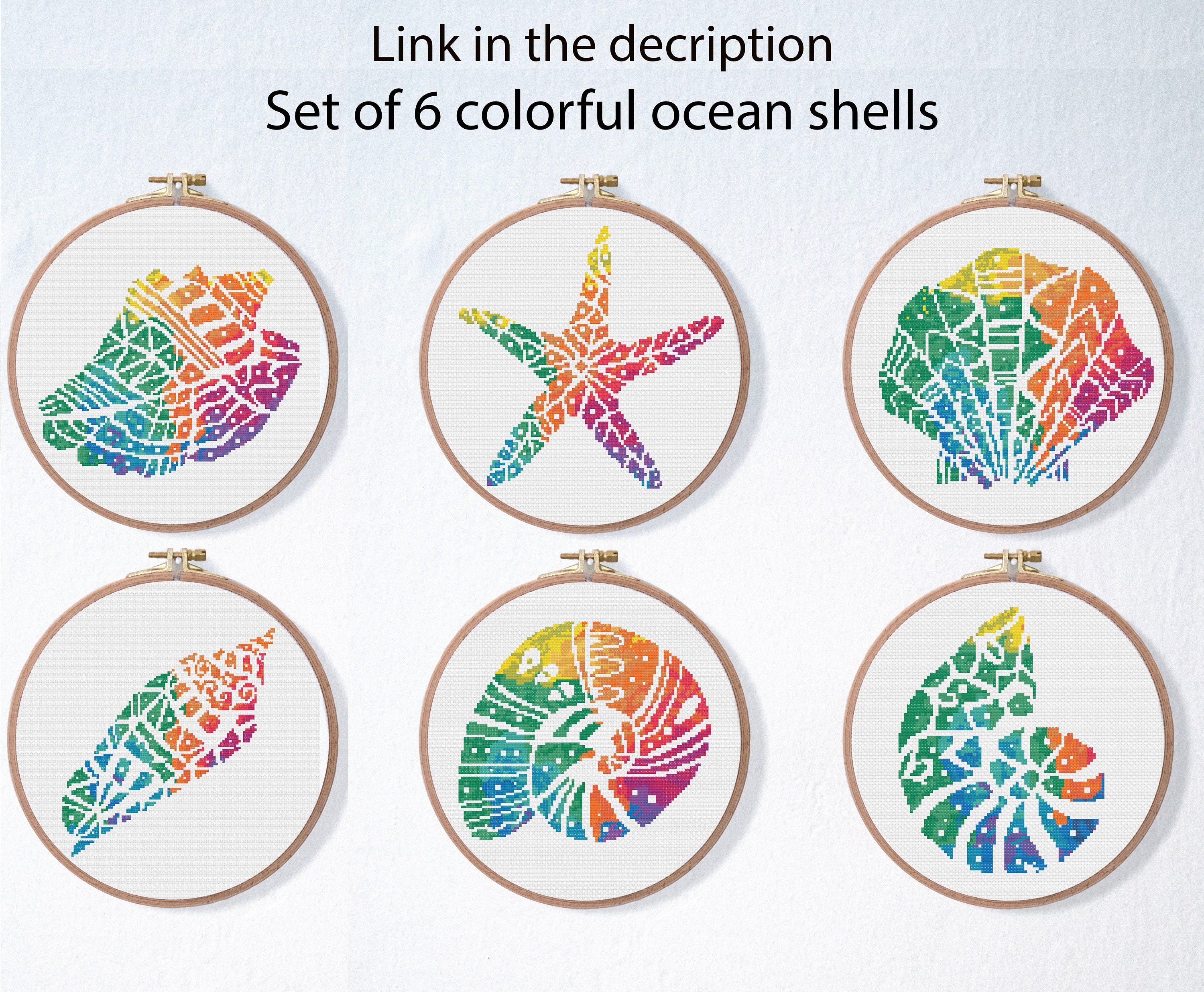 Sea Shell Cross Stitch Pattern Beach Ocean Cross Stitch | Etsy