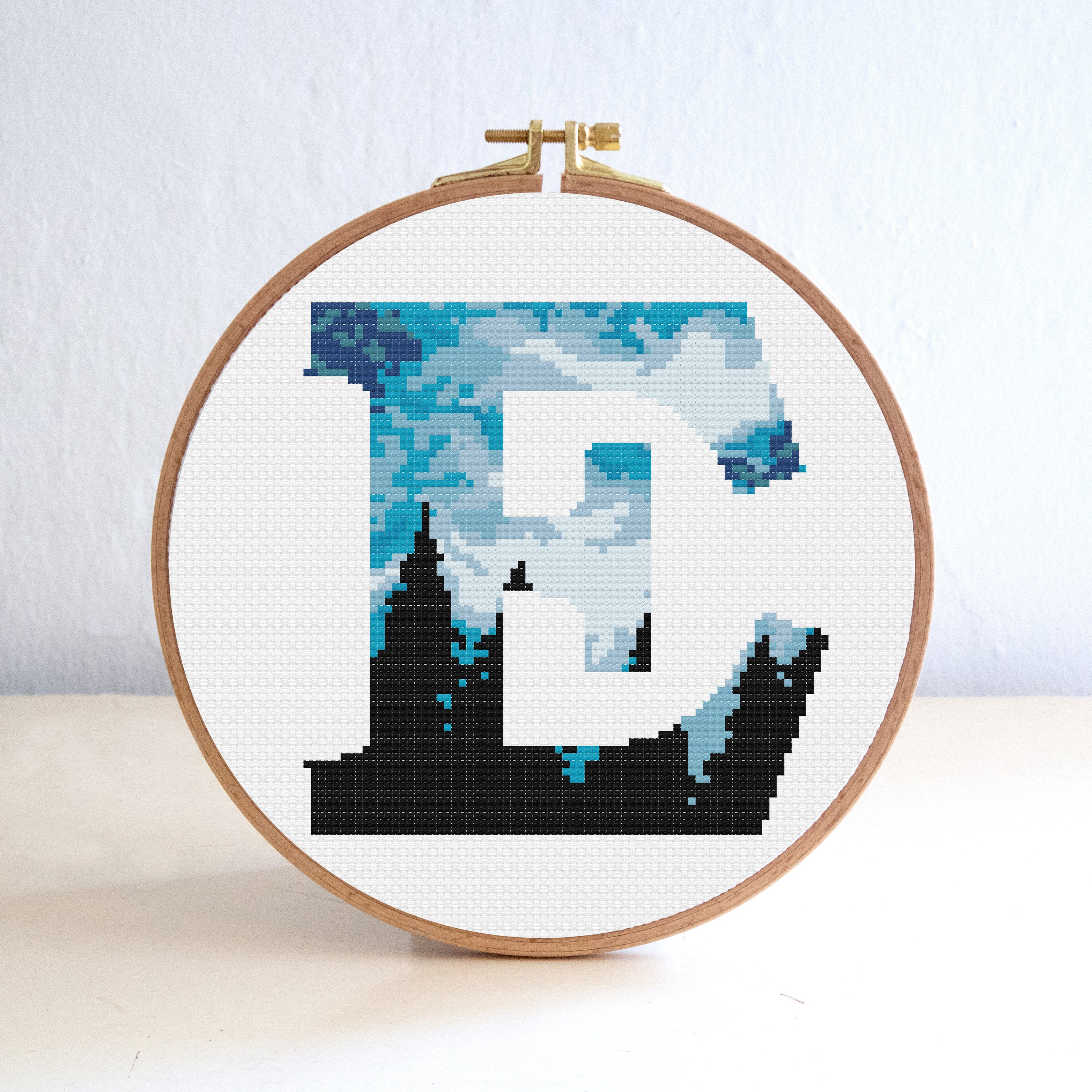 E Monogram Cross Stitch Pattern Alphabet Initial Letter - Etsy