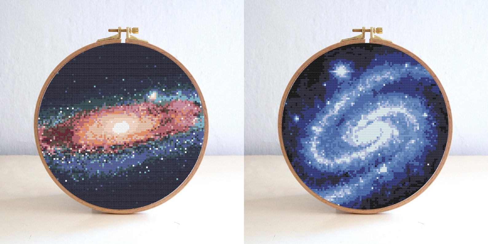 10 Galaxy Cross Stitch Pattern Set Space Vortex Cross Stitch - Etsy