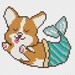 Mermaid Corgi Cross Stitch Pattern , Cross Stitch Pattern Cute, Cross ...