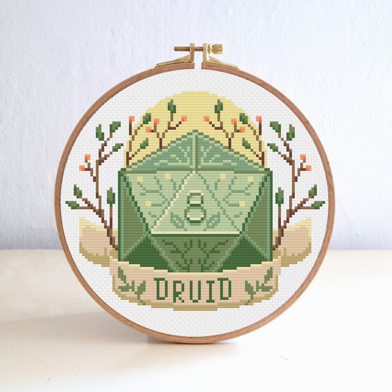 14 DND Dice Classes Cross Stitch Pattern Set , Game RPG Cross Stitch ...