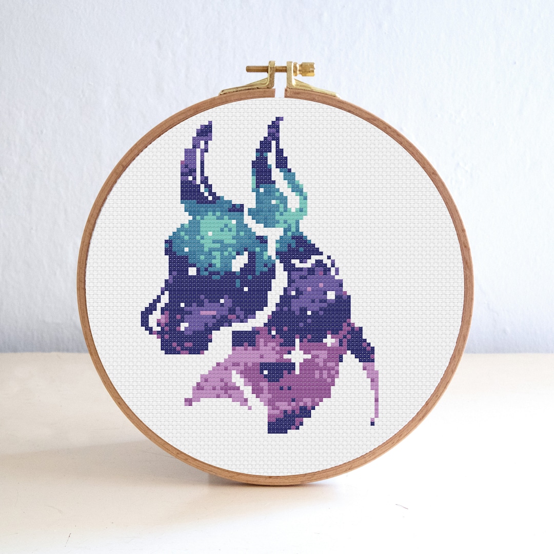 Taurus Zodiac Sign Cross Stitch Pattern , Astrology Galaxy Cross Stitch ...