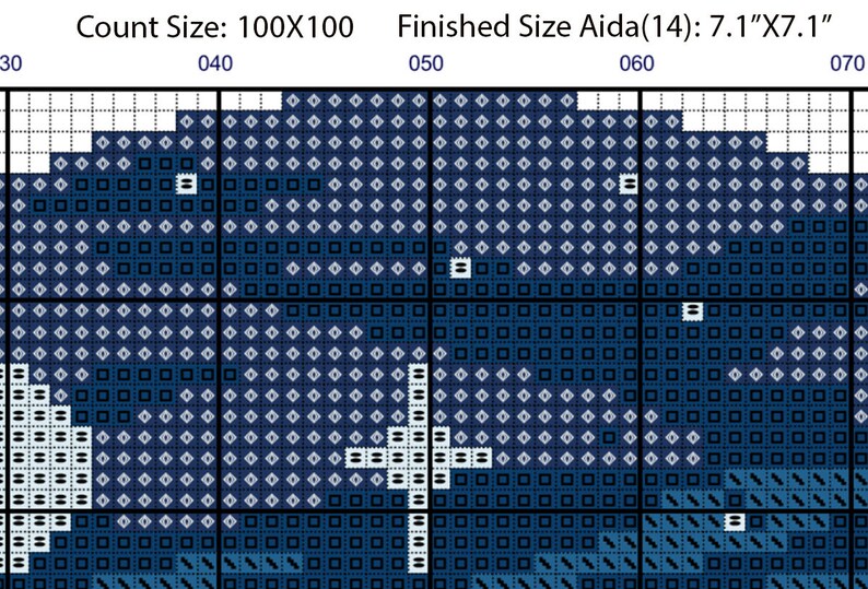 Ocean Wave Cross Stitch Pattern, Easy Beach Cross Stitch , Embroidery ...