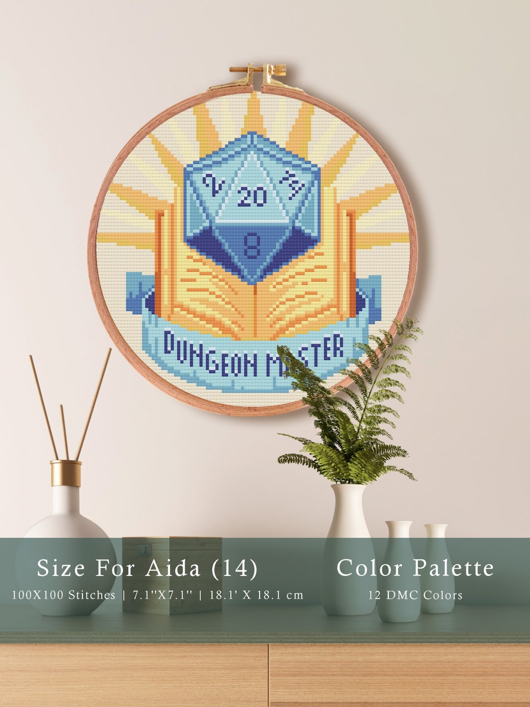 Dungeon Master Class Cross Stitch Pattern , Game RPG Cross Stitch , Dnd ...