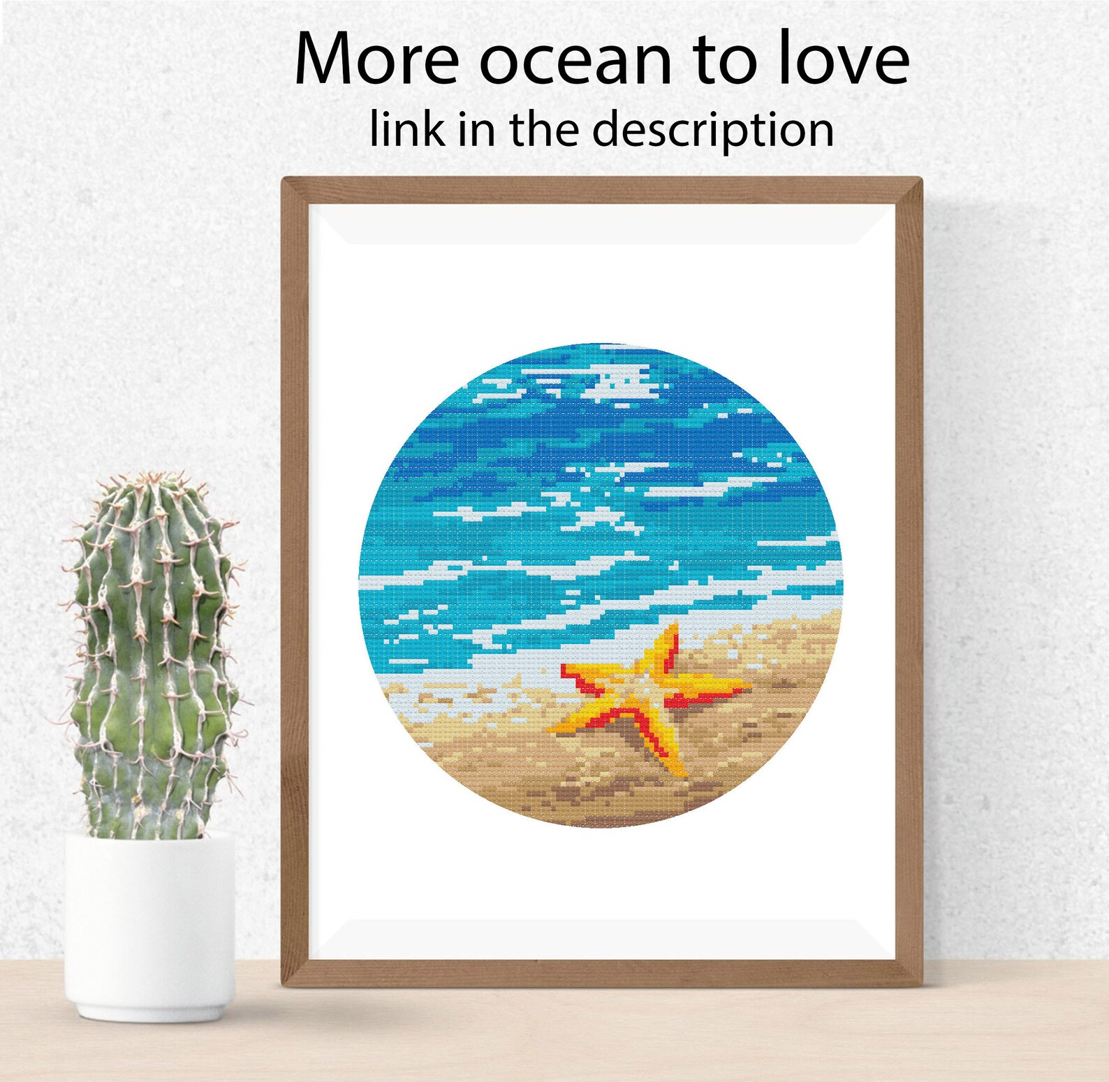 Ocean Wave Cross Stitch Pattern, Easy Beach Cross Stitch , Embroidery ...