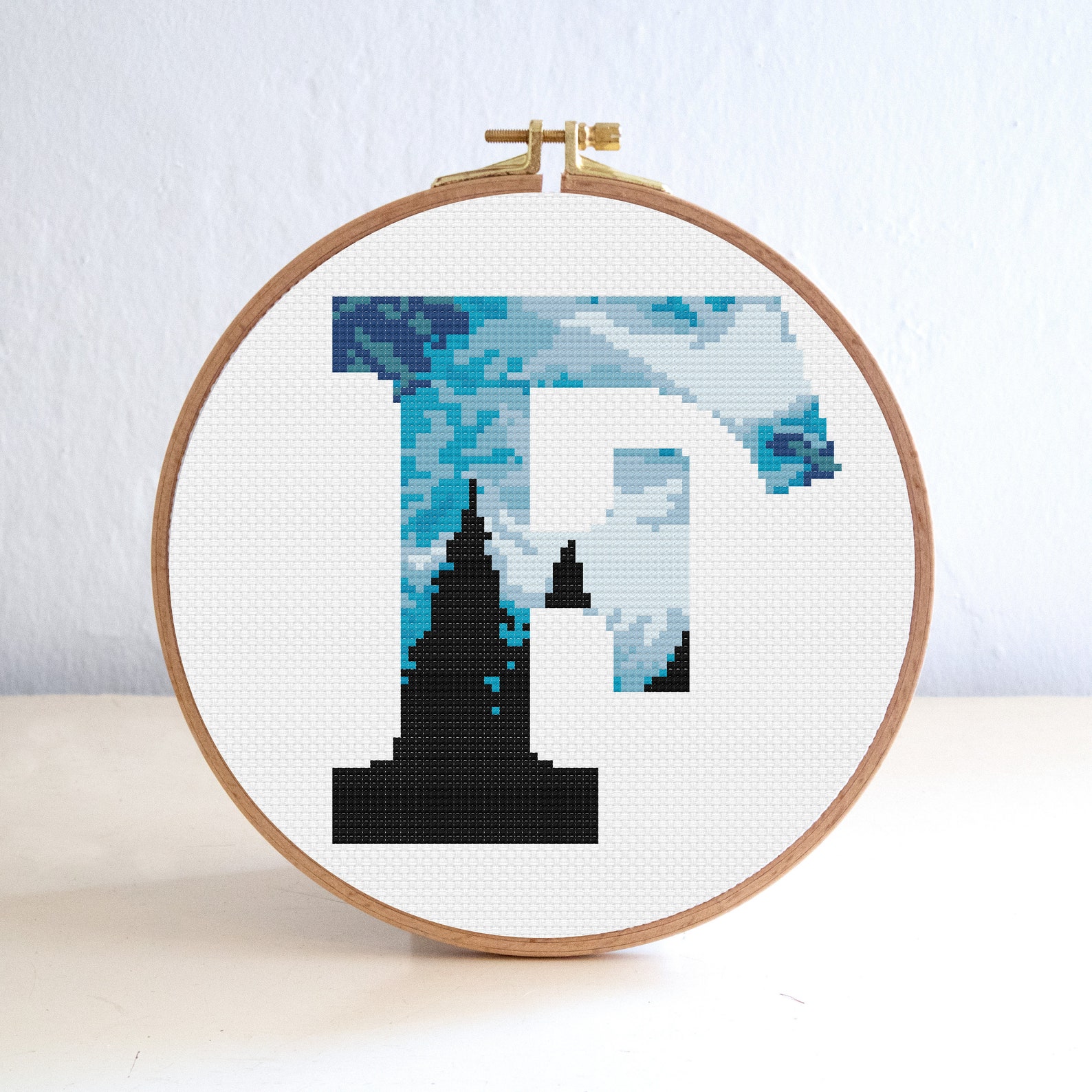 F Monogram Cross Stitch Pattern , Alphabet Initial Letter Cross Stitch ...