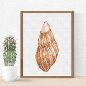 Colorful Sea Shell Cross Stitch Pattern Set , Beach Starfish Cross ...