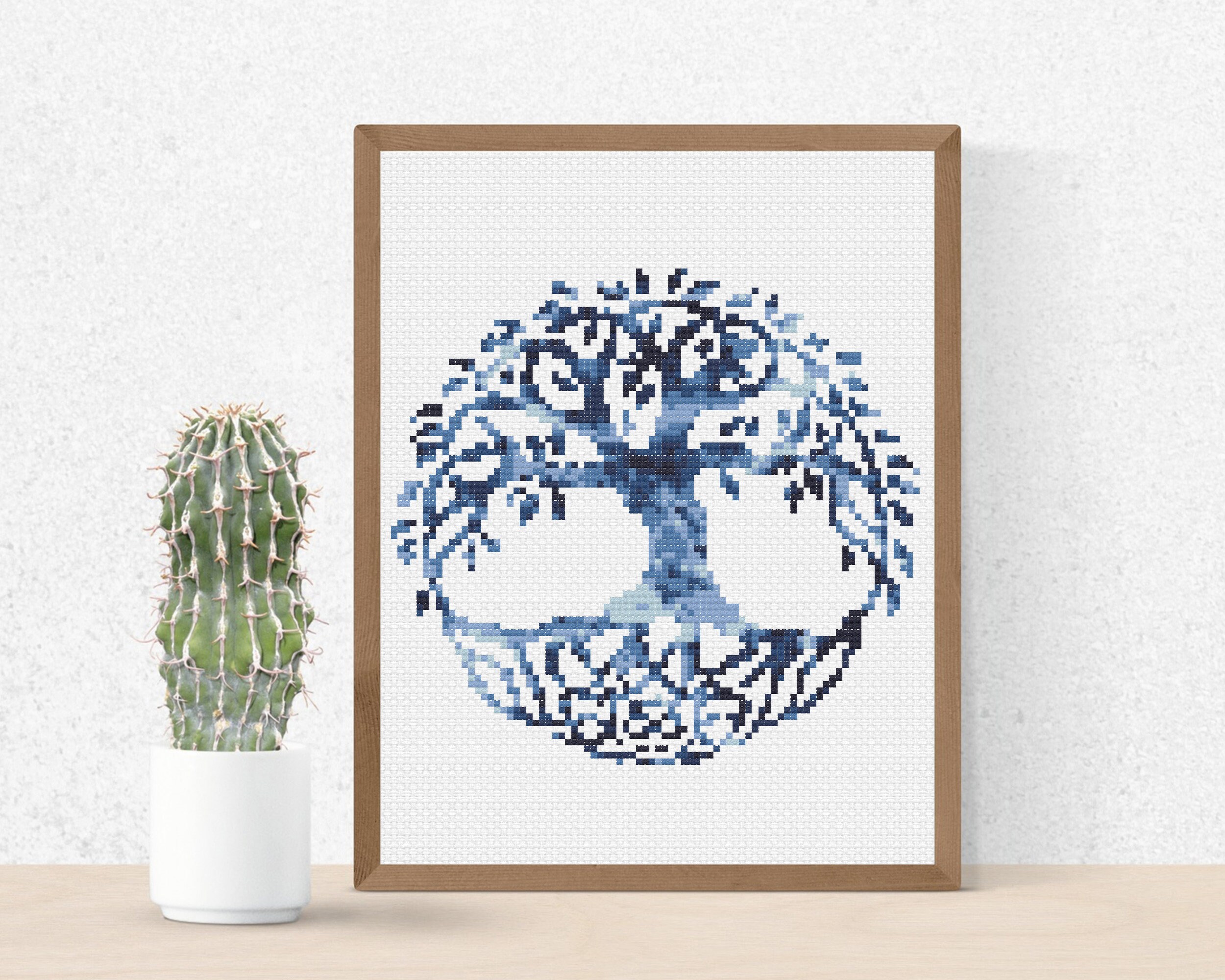 Celtic Tree of Life Cross Stitch Pattern Watercolor Cross - Etsy UK