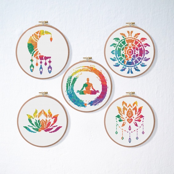 Mandala Cross Stitch Pattern Set Buddha Cross Stitch | Etsy