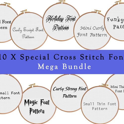 Faux Calligraphy Cursive Brush Lettering Cross Stitch - Etsy