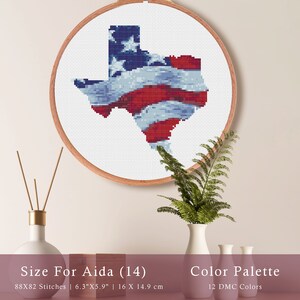 50 USA State Cross Stitch Pattern Set , United States Flag Cross Stitch ...