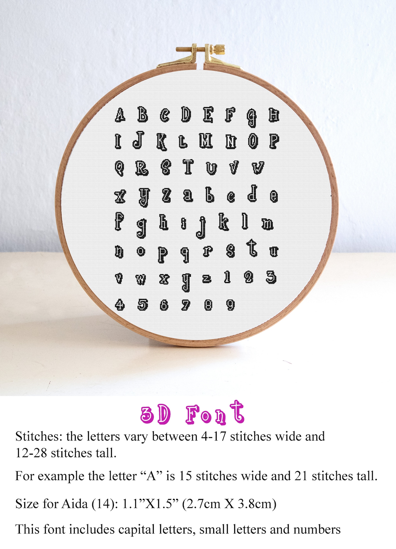 Set of 10 Cross Stitch Fonts Pattern Small Fonts Embroidery - Etsy
