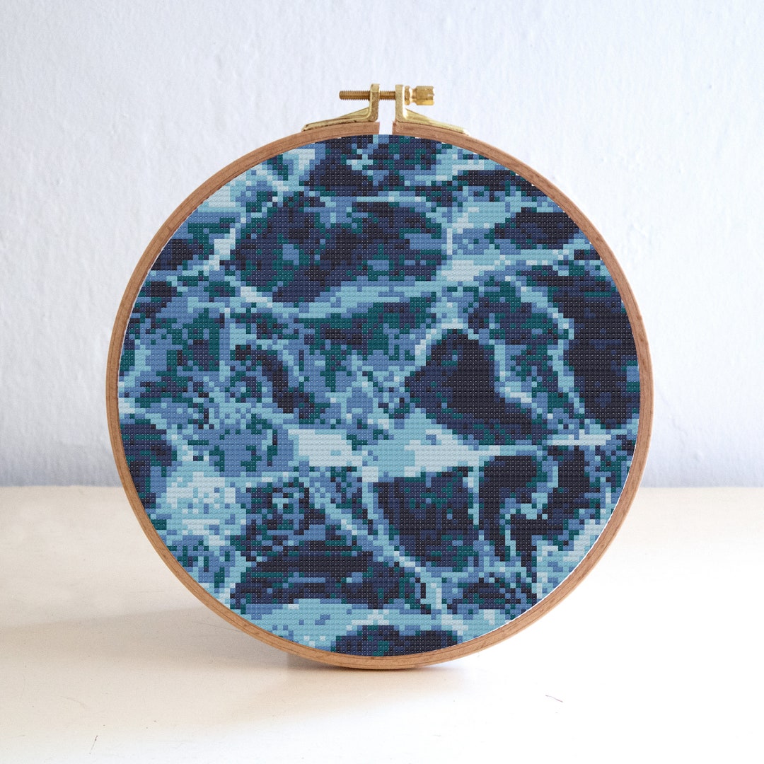 Ocean Waves Cross Stitch Pattern , Beach Ocean Foam Cross Stitch ...