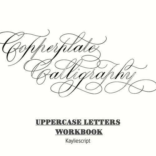 NEW Copperplate Calligraphy Uppercase Letters Workbook - Etsy