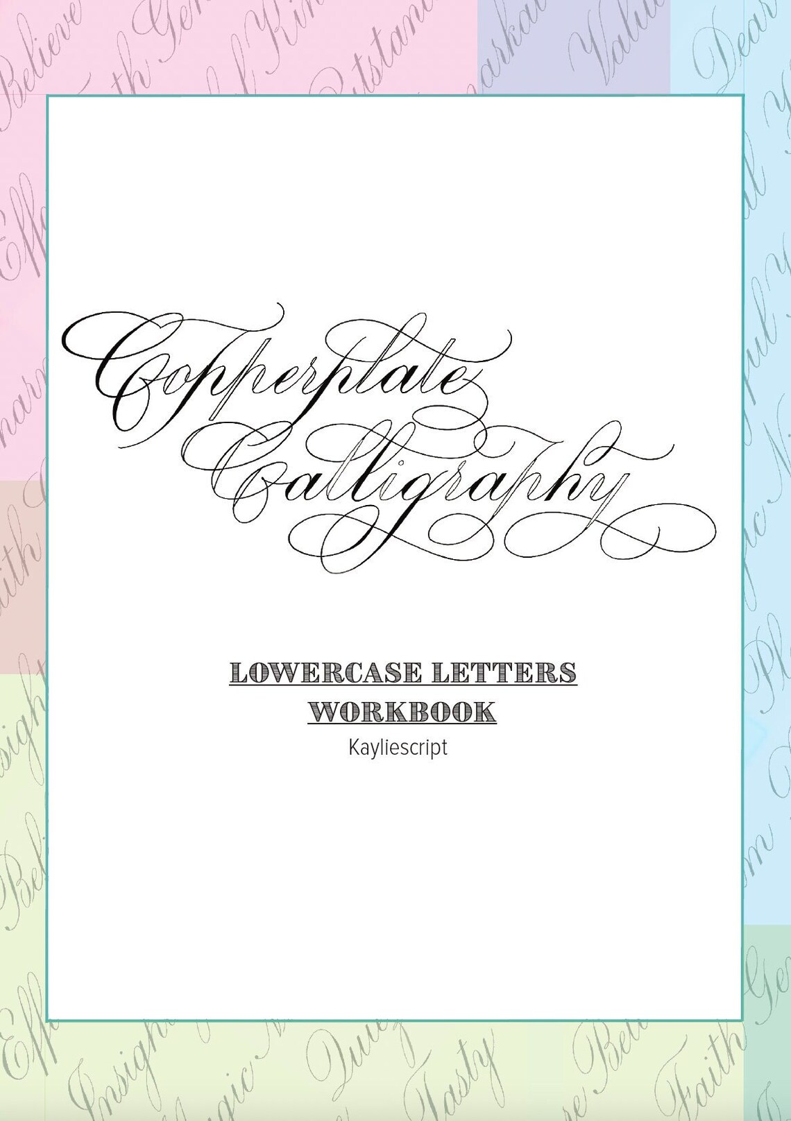 NEW Copperplate Calligraphy Lowercase Letters Workbook - Etsy