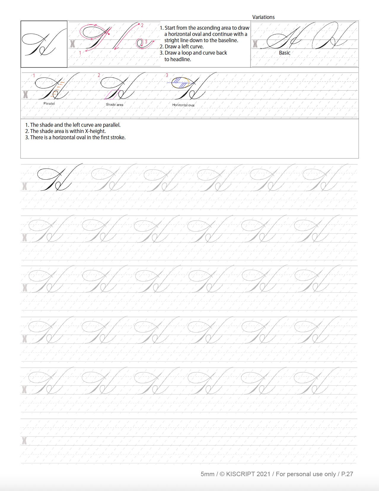 Spencerian Script Practice Sheets (uppercase) - Etsy Ireland