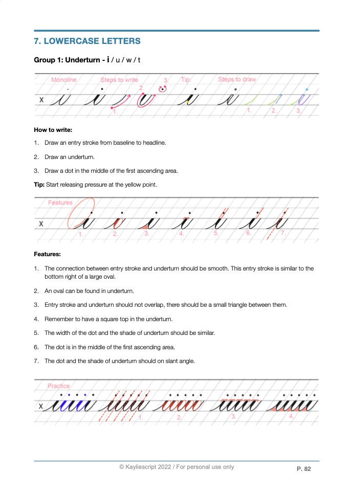 NEW Copperplate Calligraphy Lowercase Letters Workbook - Etsy
