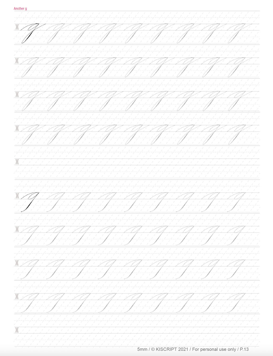 Spencerian Script Practice Sheets (lowercase) - Etsy